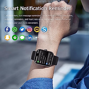DOVMEWO Blood Glucose Monitoring Smart Watch, 1.9" Non Invasive Blood Sugar Smart Watch Fitness Smart Watch, Painless Blood Glucose Testing Bluetooth Fashionable Sports Watch, 2023 Upgrade (Black)