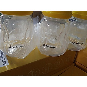 Breastmilk Bottles 6pc Set with Leak Proof Lids by Max Strength Pro, 6.oz 180ml Reusable Wide Neck Bottles Best for Breast Milk Collection & Storage Solution, BPA Free, Fits Spectra & Avent Models