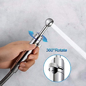 TIRDITY Bidet Sprayer for Toilet, Handheld Bidet for Toilet,Baby Cloth Diaper Sprayer with Adjustable Pressure Control,Splash-Proof Bidet Attachment Set with Bidet Hose,T-Valve for Personal Hygiene