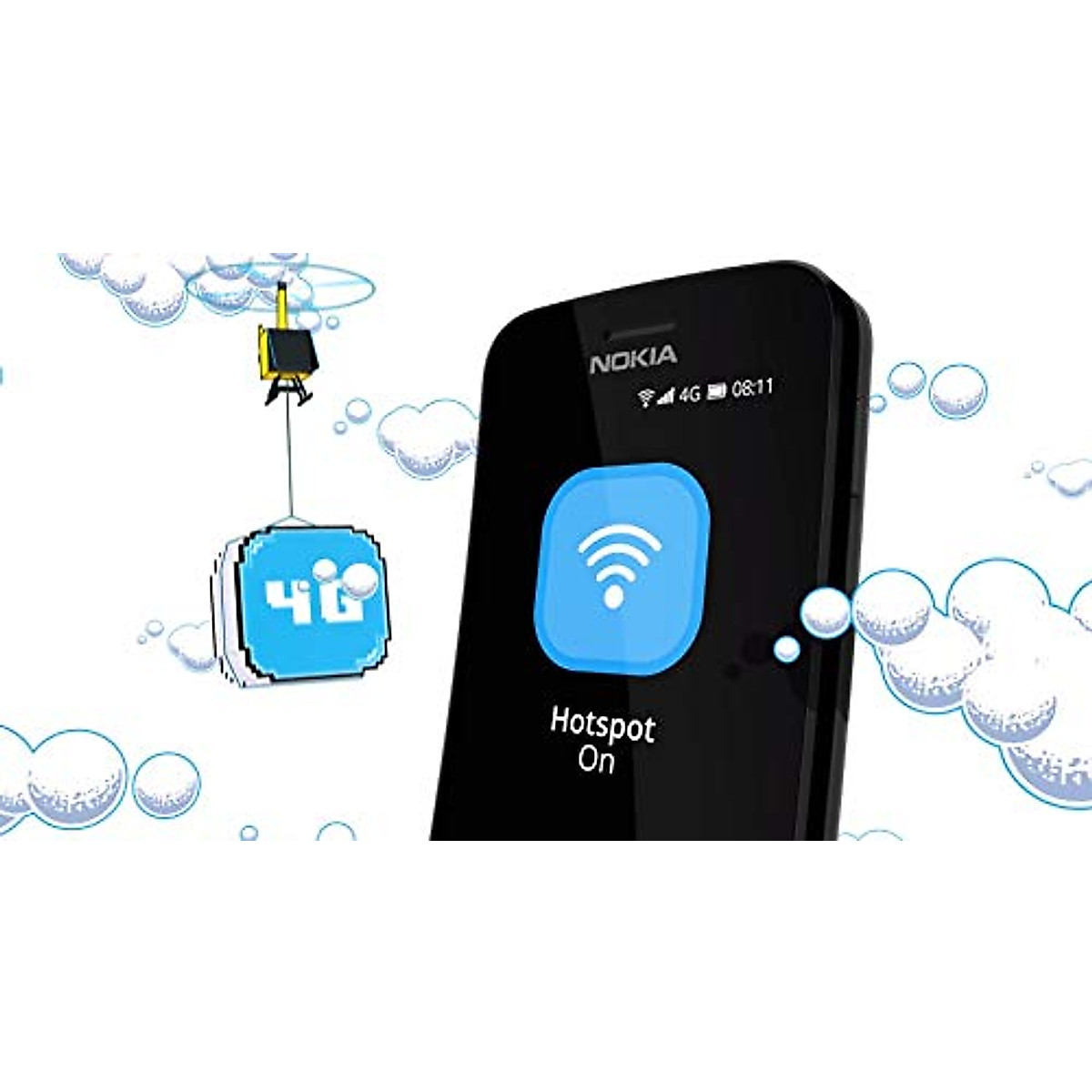 Nokia 8110 (2018) Dual-SIM 4GB Factory Unlocked Smartphone (Black) - International Version