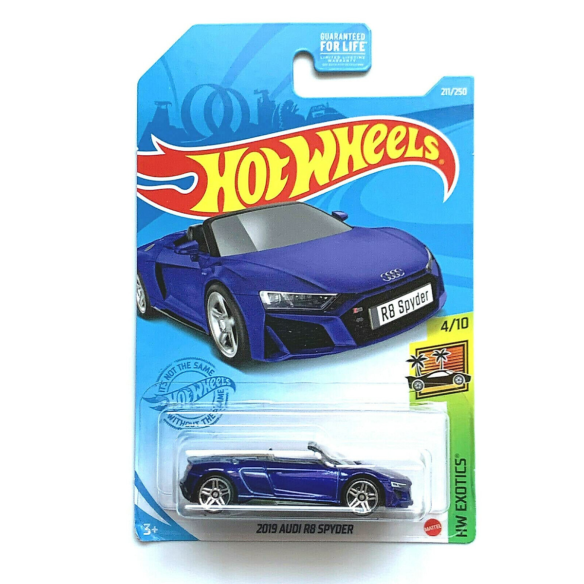 DieCast Hotwheels 2019 R8 Spyder, HW Exotics 4/10 [Blue] 211/250