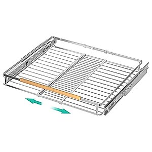 iPEGTOP Pull Out Cabinet Drawer Shelf Organizer, Extendable Sliding Slide Out Pantry Shelves Storage Heavy Duty for Kitchen Bathroom, Adjustable Width 23.1~39.9" W x 22.4" D