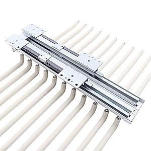 Gdrasuya10 22 Arms Pull Out Trousers Rack, 23.15 x 18.03in Sliding Pull Out Closet Pants Hanger Bar Clothes Organizers for Closet for Space Saving and Storage