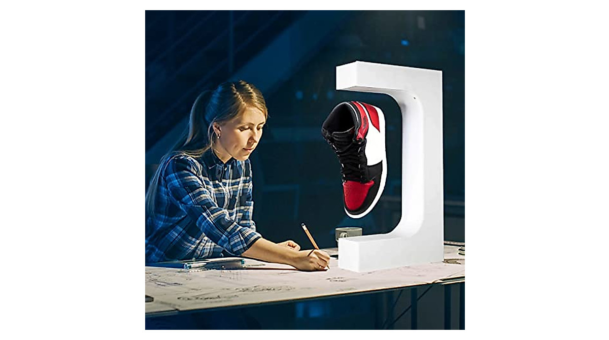 Levitating Shoe Display Stand with LED Light - Size 13