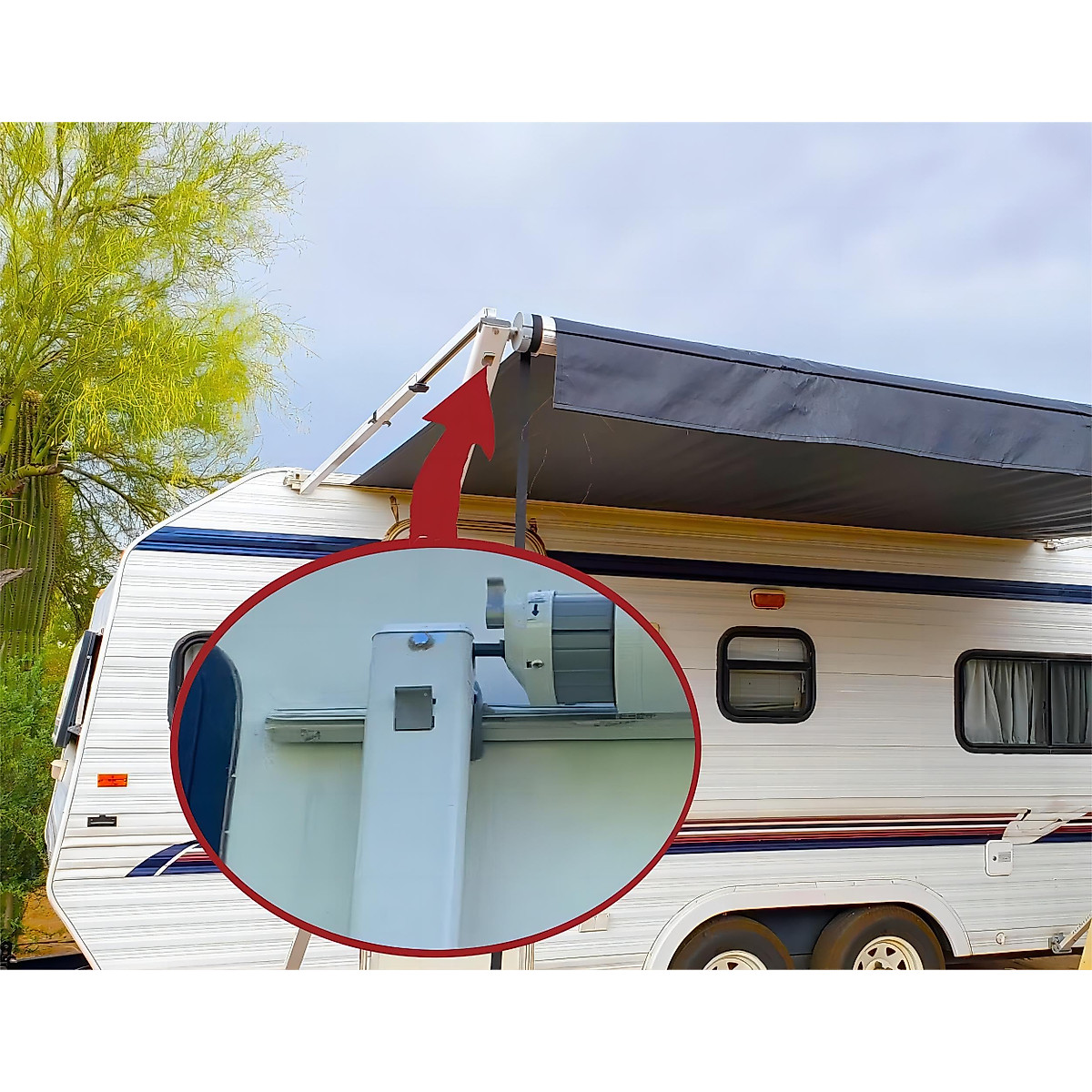 DUODUO for Trailer RV Camper A&E Awning Slider Catch Kit Package 830472P002 830472002