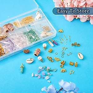 KISSITTY Hair Jewelry Beads Gem Charms for Braids Tibetan Style DIY Hair Dreadlocks Braiding Kit Gemstone Shell Hair Clips Coil Cuffs Accessories for Women Girl Hair Braids Decorations