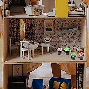 TOYANDONA 16pcs Miniature Bonsai Figurines Mini Potted Succulents Artificial Dollhouse Plant Miniature Desktop Collectible Statue for DIY Mini Gardening Decor