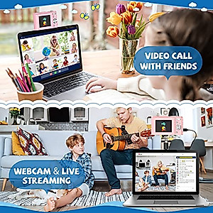 Digital Camera, COZPUZHAT Mini Kids Camera FHD 1080P 36.0 MP 16X Digital Zoom LCD Screen with 32GB SD Card 2 Batteries & Charger Compact Portable Camera for Kids Students Teens Adult