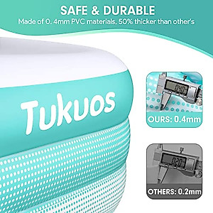 Large Inflatable Swimming Pool, Family-Sized Inflatable Kiddie Pool, Family Lounge Pool for Kids Adult Suitable for Backyard Outdoor Garden 96"" X 56"" X 22""