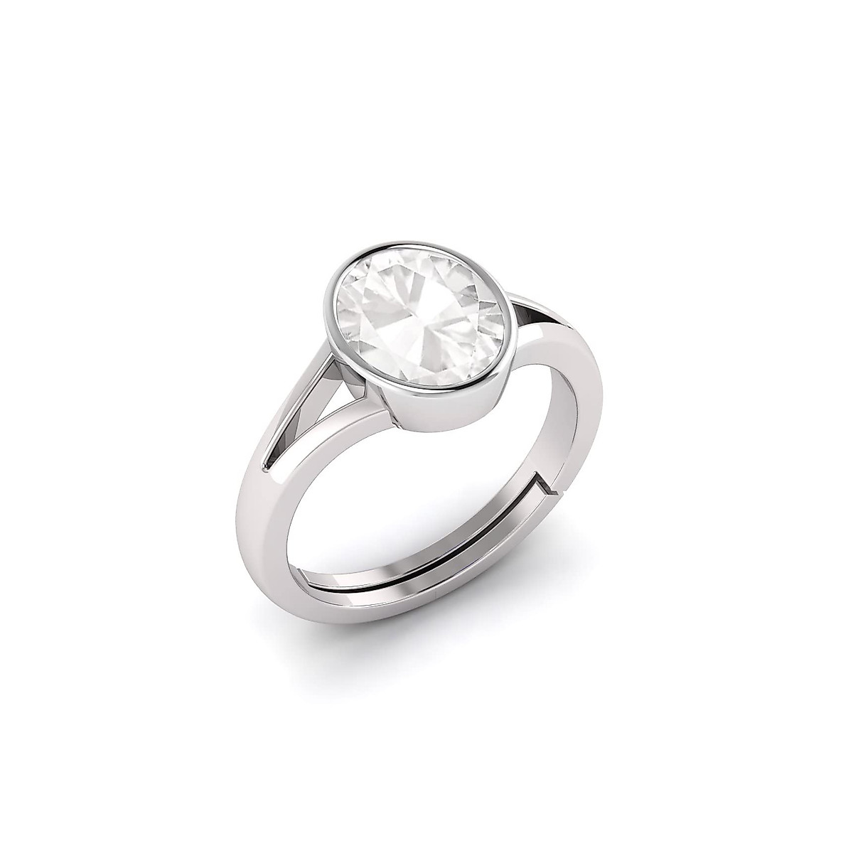 LMDPRAJAPATIS Natural 6X8 MM American Diamond White CZ Zircon 925 Sterling Silver Engagement Ring for Men or Women's Ring