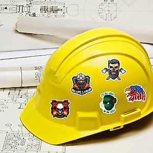 Hard Hat Stickers, 105 PCS Funny Sticker, Waterproof Cooler Stickers for Helmet, Tool Box, Thermos, Suitcase, Laptop, etc