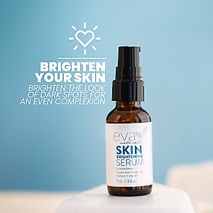 Licorice Extract Skin Brightening Serum by Eva Naturals - Face Serum for an Even Complexion - With Peptides, CoQ10 and Vitamin E