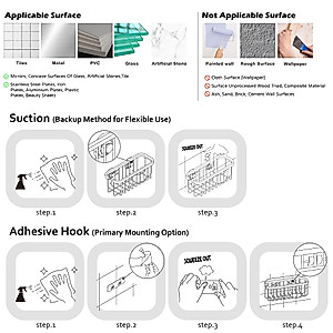 SunnyPoint NeverRust Deluxe Kitchen Sink Suction Holder for Sponges, Scrubbers, Soap, Kitchen, Bathroom, 304 Stainless Steel (Brushed Texture, 7.4 x 3.3 x 2.75 Inch)(Sponge & Brush NOT Included)