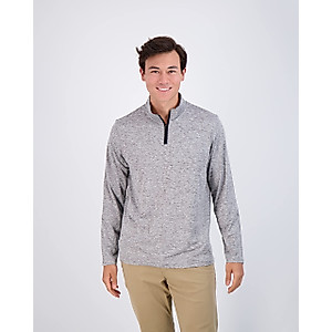 Real Essentials Mens Quarter 1/4 Zip Pullover Men Sweatshirt Long Sleeve Shirts 1/2 Athletic Fishing Dry Fit Shirt Gym Running Compression Golf Half Top Workout Sweatshirts, Set 2, XXL, Pack of 3