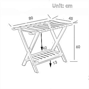 ELEdvb Luggage Rack Hotel Luggage Rack Hotel Room Foldable Solid Wood Suitcase Holder Luggage Rack Shelving Suitcase Backpack