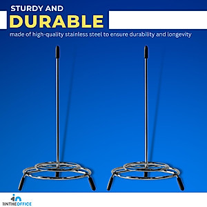 1InTheOffice Wire Receipt Spindle,Chrome Receipt Holder, 2 Pack" (Chrome)