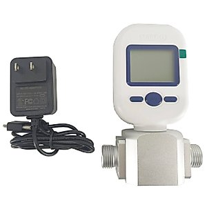 BHYIQI Gas Mass Flow Meter Digital Gas Mass Flow Tester with Range 0 to 250L/Min Precision 士2.0+0.5FS% 12 mm Tube Diameter