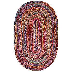 NuLOOM Tammara Bohemian Hand Braided Area Rug, 3' x 5' Oval, Multi