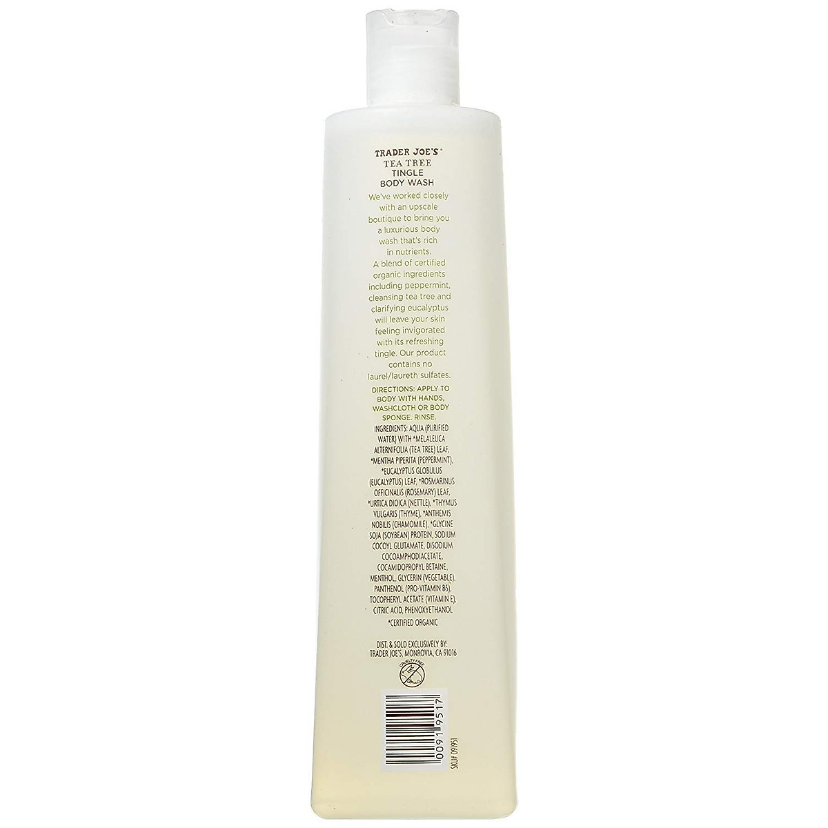 Trader Joe's 2 Packs Tea Tree Tingle Body Wash with Peppermint and Eucalyptus - Cruelty-free