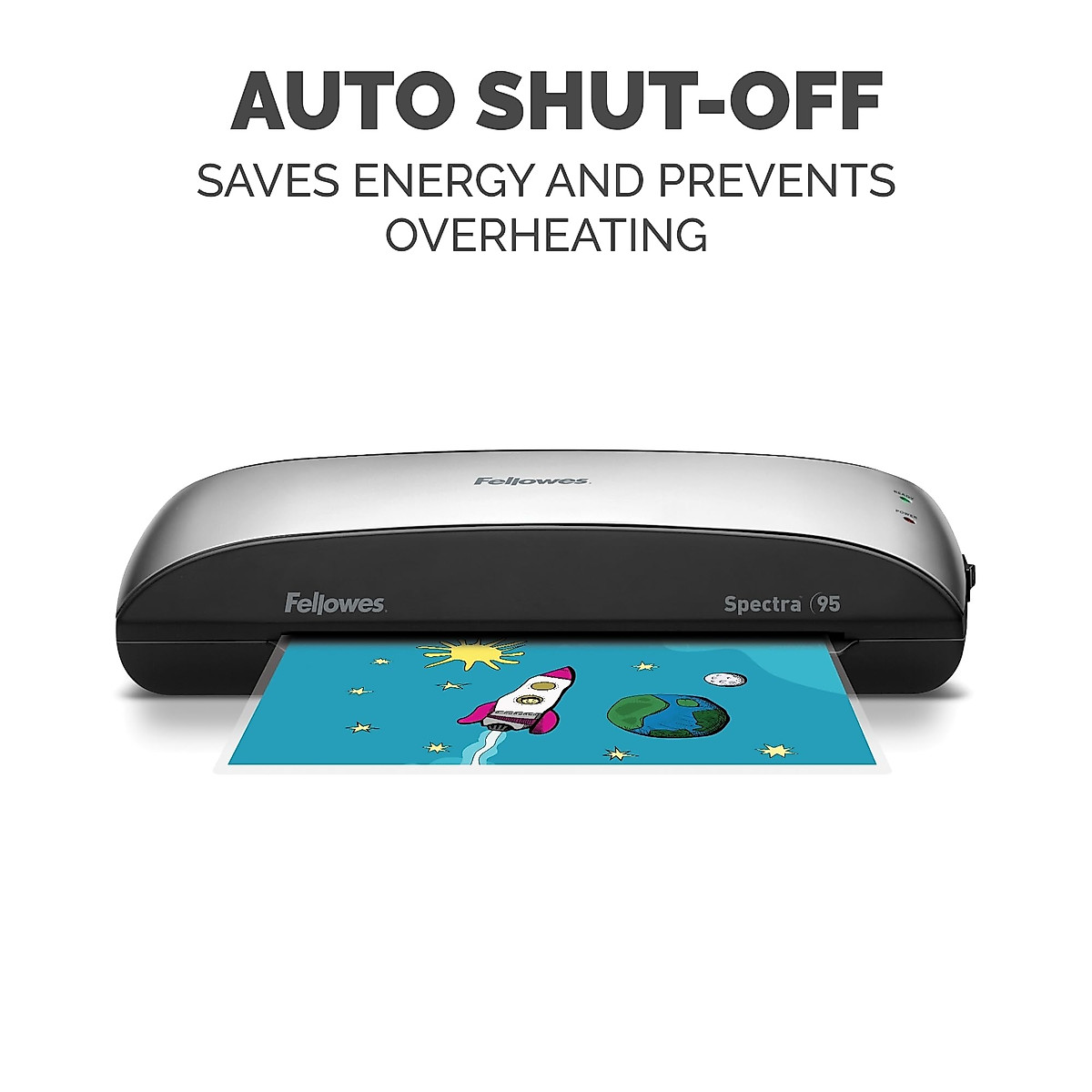 Fellowes® Spectra™ 95 Laminator With Combo Kit, 9 1/2" Entry Width, 3"H x 14 1/2"W x 7"D, Silver/Black