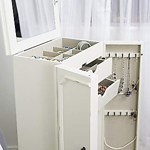 Hives and Honey Carson Jewelry Armoire, White