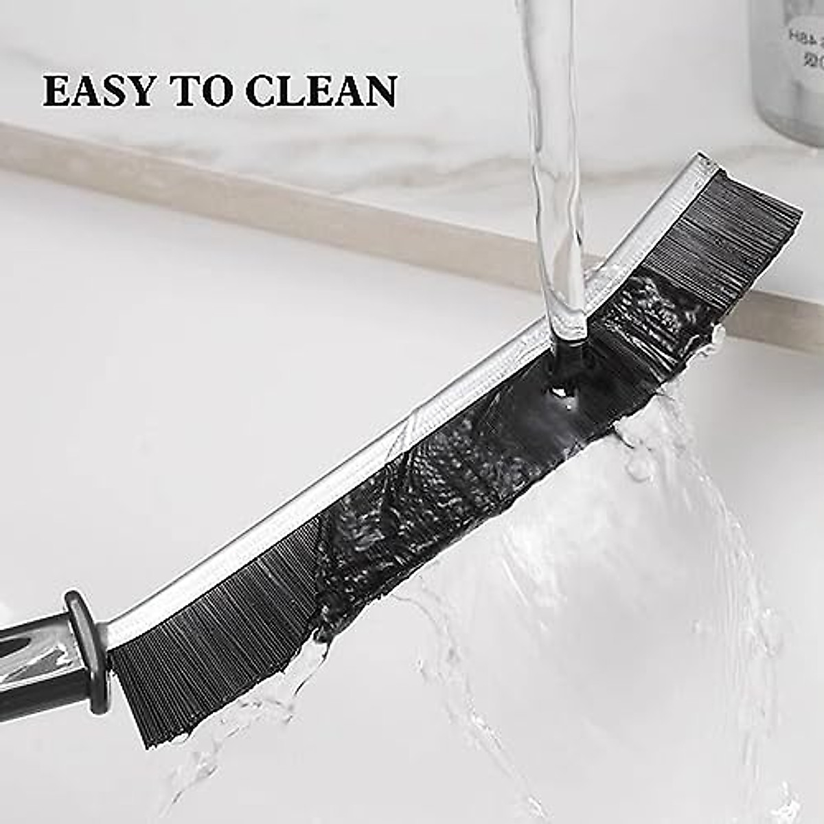 Crevice Brush Window Sink Cleaning Brush Crevice Cleaning Tools Bathroom Crevice Brush Long Crevice Brush Hard Bristle Brush Kitchen Tile Handheld Crevice Cleaning Brush Supplies (2PCS)