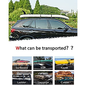 WONITAGO Premium 'No Scratch' Silicon Tie Down Cam Straps for Surfboards, Kayaks, SUP Paddleboards, Canoes, Snowboards 15ft (Pair)