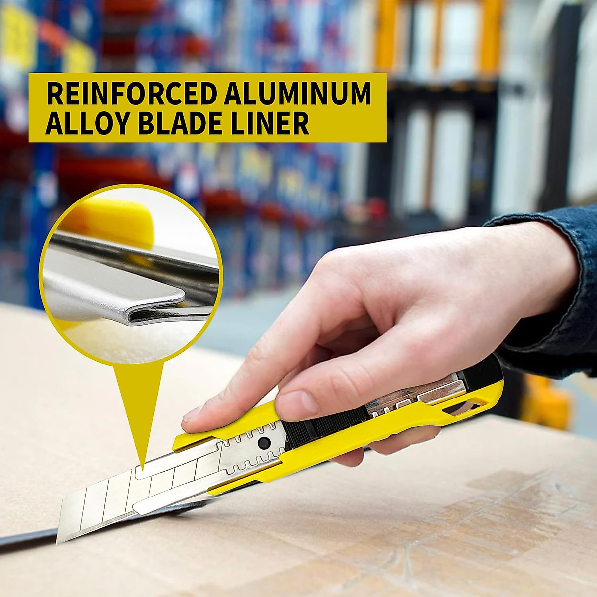 JIANGHUA 12-Pack Utility Knife, Box Cutter Retractable Razor Knife with 30PCS Extra Snap Off Blades, 18mm Wide Sharp Blade Cutter for Office, Home, Arts Crafts, Hobby