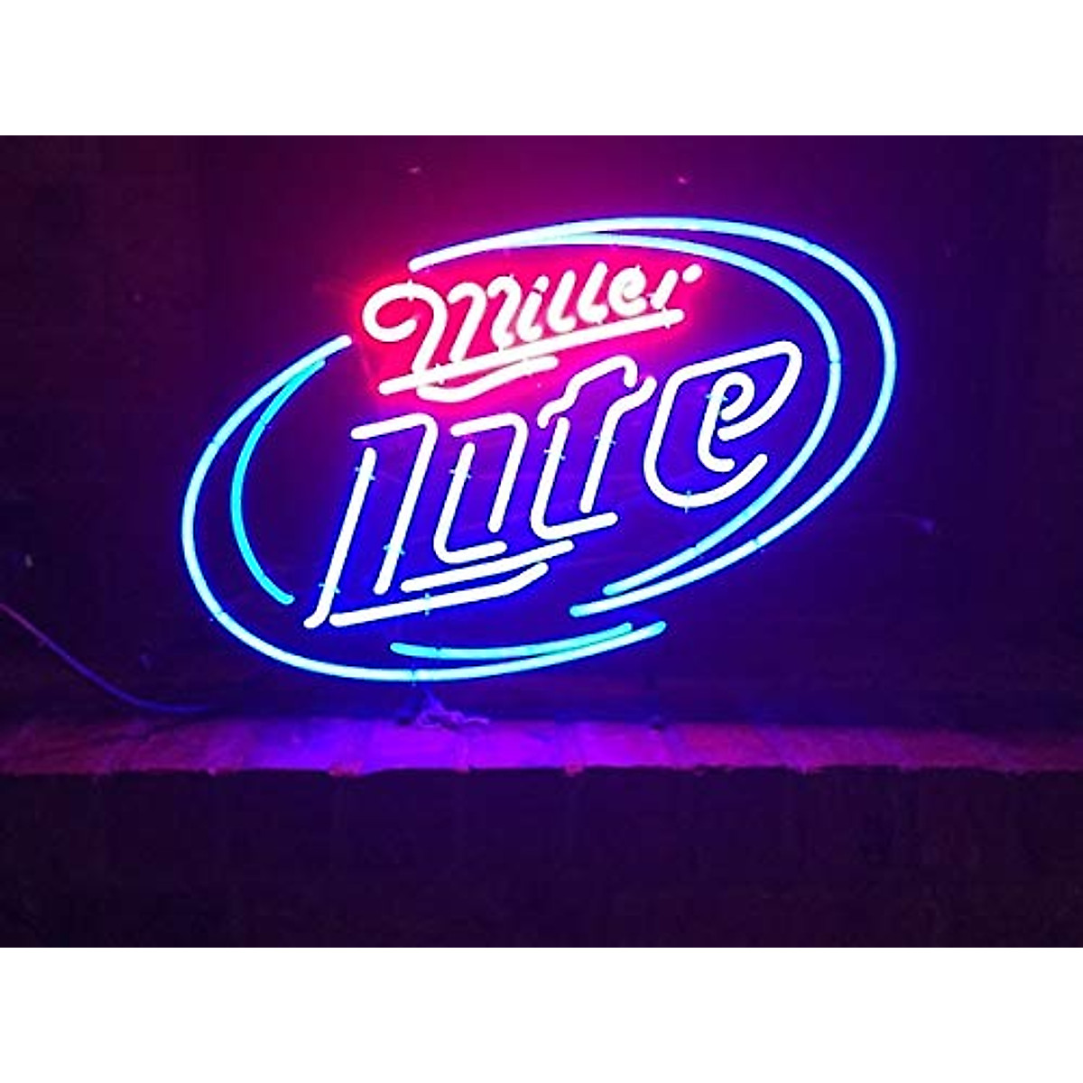 Queen Sense 20"x16" Millers Lite Neon Sign Light Man Cave Bar Pub Beer Handcrafted Home Wall Decor Lamp KA34