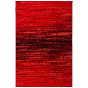 SAFAVIEH Adirondack Collection 6' x 9' Red / Black ADR142Q Modern Ombre Non-Shedding Living Room Bedroom Dining Home Office Area Rug
