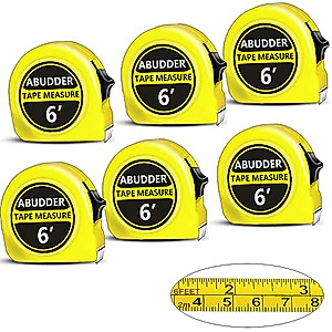 6 Pack Small Tape Measures Retractable,Metric Measuring Tape Retractable with Inches and Centimeters,Measurement Tape 6 FT
