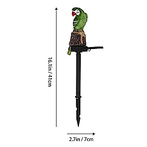 Uonlytech Solar Lantern Bird Stake Solar Parrot Outdoor Patio Decor Solar Light Parrot Garden Decorations Solar Lights for Yard Garden Landscape Green Parrot Patio Figurine Light Outdoor Solar Lights