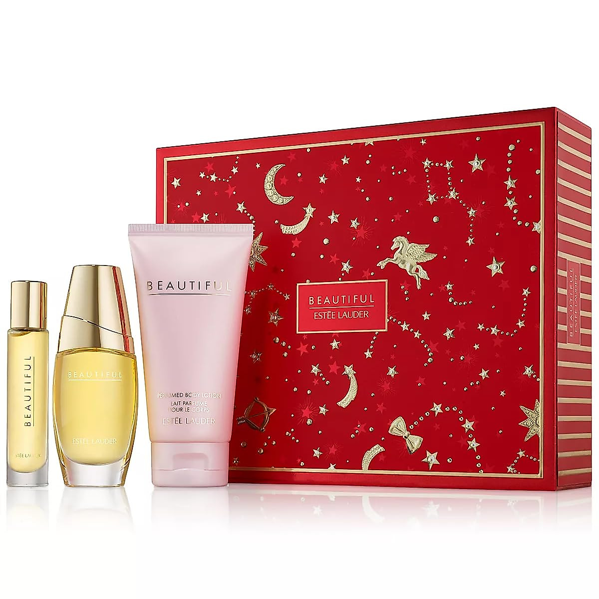 ESTEE LAUDER BEAUTIFUL FAVORITE TRIO 3PC SET - 1.0 OZ EAU DE PARFUM SPRAY + 2.5 OZ BODY LOTION + .16 OZ TRAVEL SPRAY