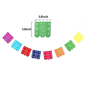 Fiesta Party Decorations with Paper Fans, Mexican Fiesta Cinco De Mayo Streamer Picado Banner Backdrop for Fiesta Taco Party Wedding Bridal Baby Shower Birthday Party Supplies