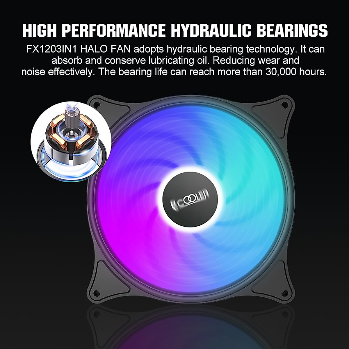 PCCOOLER ARGB 120mm Case Fan, 3 Pack FX120 RGB Fans Computer Case Fans, Aura +5V/3 PIN Addressabel PC Fans Advanced Lighting Customizations - PWM High Performance Cooling Fan for PC Case Computer Fan
