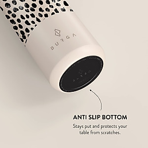 BURGA Insulated Water Bottle (17oz) – Stylish Stainless Steel Water Bottles – Durable Metal Water Bottle Stays Hot or Cold – Anti-Slip, Leak-Proof Reusable Water Bottle – Almond Latte Water Bottle