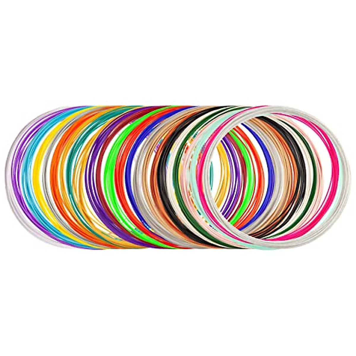 Rocket3d 3D Printer/Pen Filament Sample Bag, 1.75mm Made in The USA, 24 Exclusive Colors, (Includes Wood and Marble PLA), Each Color is 15 Feet, 360 Total Feet Included
