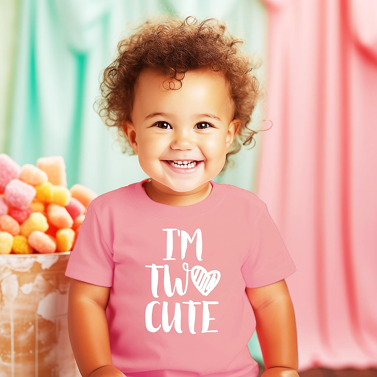Olive Loves Apple Im Two Cute 2nd Birthday Shirt for Toddler Girls Second Birthday Outfit White on Mauve Shirt 18 Months