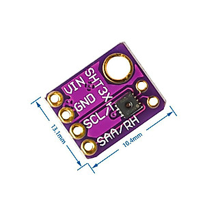 HiLetgo SHT31-D Temperature and Humidity Sensor Breakout Digital Output Temperature and Humidity Sensor Module IIC I2C Interface 3.3V GY-SHT31-D for Arduino