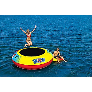WOW Sports World of Watersports Inflatable Bounce Pad, 4Ft Bouncing Area, Yellow, 20-2030