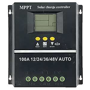 PWM 100A 12V 24V 36V 48V Solar Panel Charge Controller Solar PV Battery Charger with LCD MPPT Solar Controller