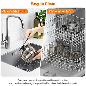 Cold Press Slow Masticating Juicer: Powerful Cold Pressed Juicer Machines Easy To Clean For Vegetable and Fruit, Grey