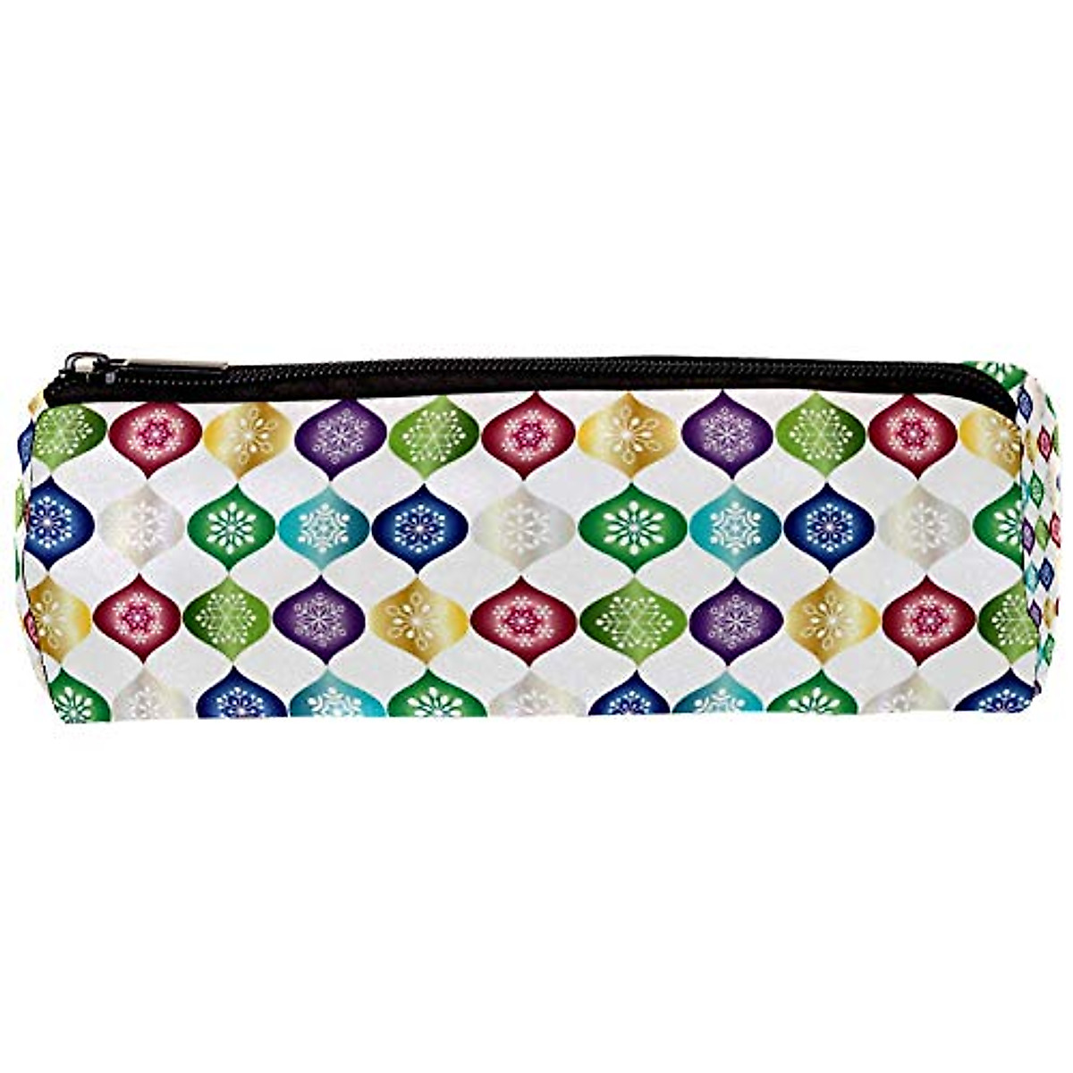 Colorful Abstract Snowflakes Pencil Bag Pen Case Stationary Case Pencil Pouch Desk Organizer Makeup Cosmetic Bag for School Office