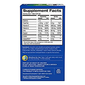 PreserVision AREDS 2 Eye Vitamin & Mineral Supplement, Contains Lutein, Vitamin C, Zeaxanthin, Zinc & Vitamin E, 120 Softgels