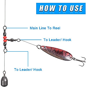 JSHANMEI Fishing Swivels 3 Way Swivels Kit 50pcs Crossline Barrel Swivels T-Turn Triple Swivels Fishing Tackle Saltwater Fishing Lure Line Connector