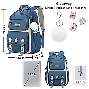 QHRIDS Girls Backpack Aesthetic Laptop Backpacks Kawaii Large Bookbag Anime Casual Travel Daypack