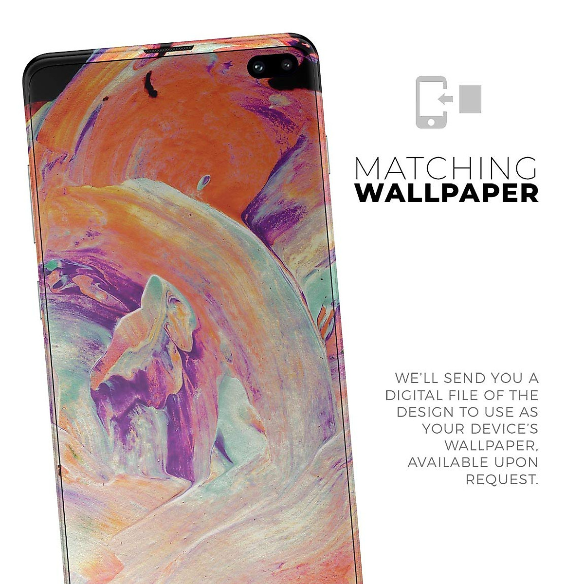 DesignSkinz Liquid Abstract Paint V35 Protective Vinyl Decal Wrap Skin Cover Compatible with The Samsung Galaxy S20 (Screen Trim & Back Glass Skin)