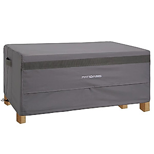 Waterproof Patio Coffee Table Grey Cover Rectangle 48''L x 28''W x 16''H, Outdoor Furniture Cover for Rectangle Firepit Table Sonwproof Windproof Lawn Deck Rectangular Table Cover