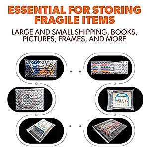 PackageZoom Bubble Pouch Out Bags | Clear 6.5 x 8.5 Inch Self Sealing Bubble Cushion Bags for Shipping, Packing, Storage, Moving | 20 Pack