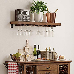 Barnyard Designs 'Alcohol Because' Wooden Box Sign, Funny Desk Decor, Primitive Decor Office Desk Decorations Women Office, Bathroom Shelf Decor, Funny Office Decor Humor, 8x6